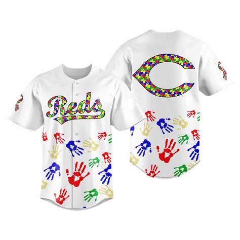 Reds Autism Awareness 2025 Baseball Jersey Nouvette