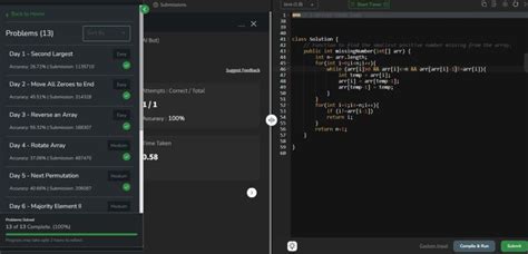 geekstreak2025 gfg160 codingchallenge dsa java geeksforgeeks… venu madhav reddy gandu