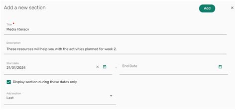 Adding Sections To A List Resource List Guide For Educators