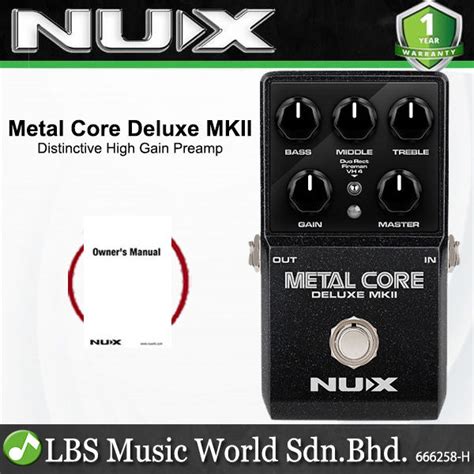 NUX Metal Core Deluxe MKII 3 Distortion High Gain Preamp Guitar Effect