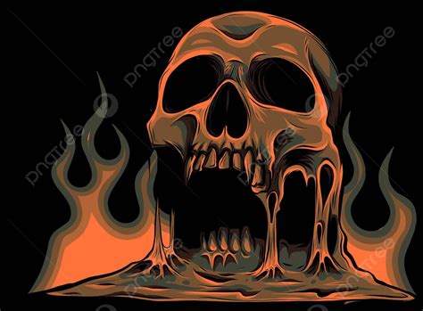 Cool Flaming Skull Drawings