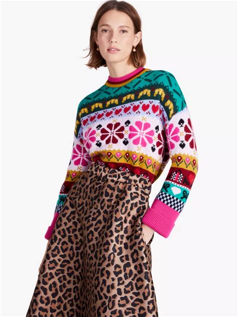 Spade Flower Intarsia Sweater Kate Spade New York