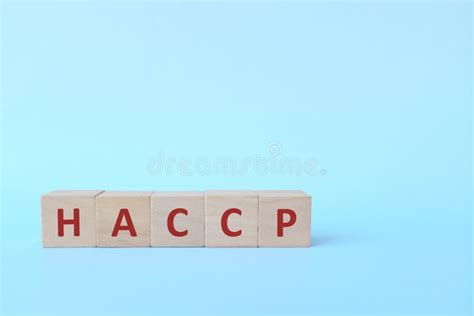 Haccp Acronym In Wooden Blocks On Blue Background Safety In Food