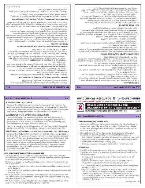 Nysdoh Ai Management Of Gonorrhea And Chlamydia In Patients With Hiv