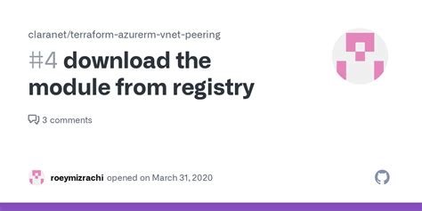 Download The Module From Registry · Issue 4 · Claranetterraform