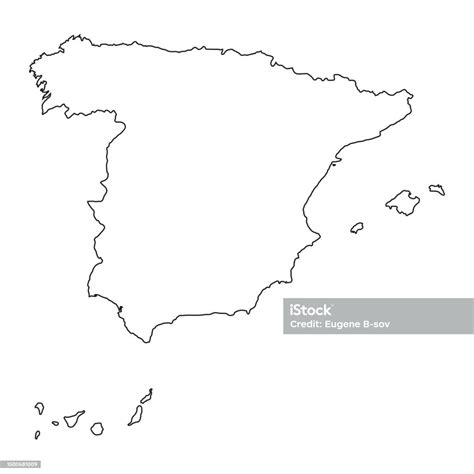 背景に隔離された国境を持つ非常に詳細なスペインの地図 イラストレーションのベクターアート素材や画像を多数ご用意 イラストレーション