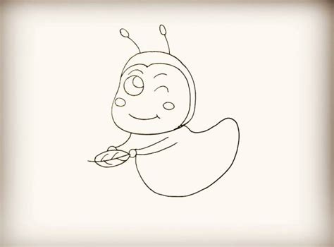 秋叶下的虫子简笔画 简笔画图片大全 普车都