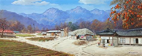 감나무가 있는 고향집 Artist 큐알아트