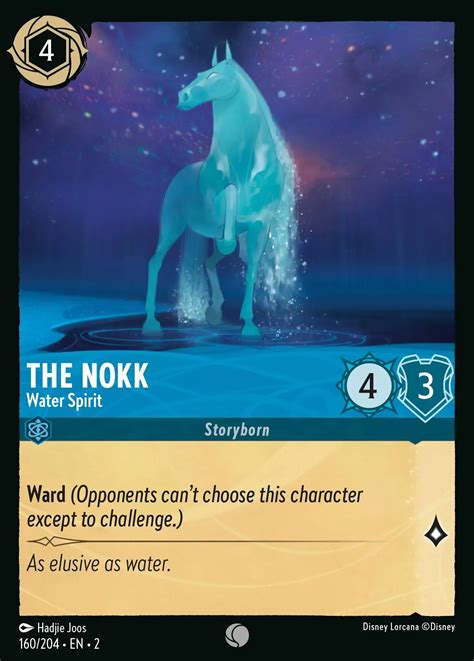 002 160 The Nokk Water Spirit Lorcana Card Disney Lorcana