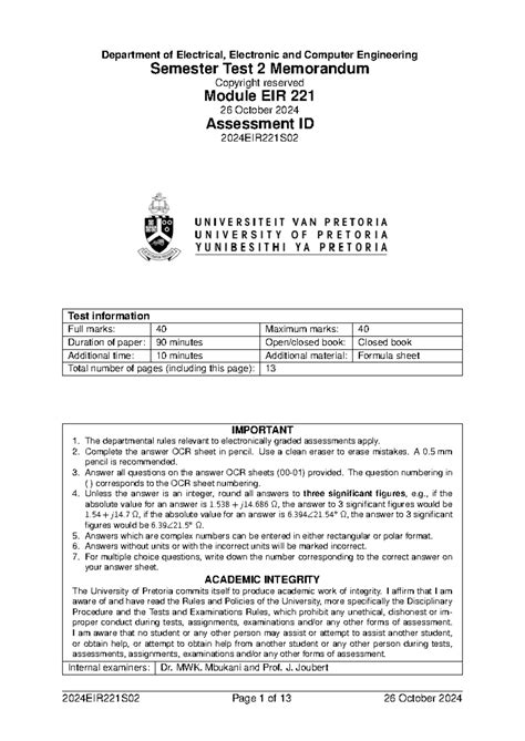 2024eir221s02 Memo St2 Memo 2024 Department Of Electrical