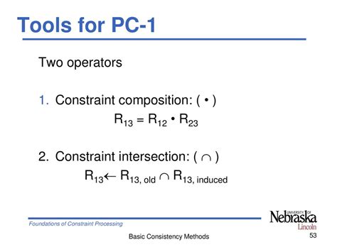 basic consistency methods foundations of constraint processing ppt