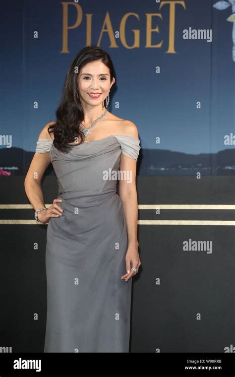 Hong Kong Actress Charlie Yeung Poses During A Press Conference For