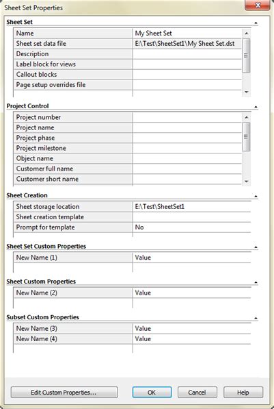 Sheet Set Sheet Set Custom Properties Freeware Cad Program