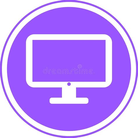 Computer Icon Icon With Computer Monitor In Purple Color Stock Vector Computer Icon Icon With Computer Monitor In Purple Color Stock Vector