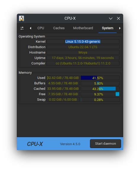 CPU-X: Linux System Profiling and Monitoring - BIOSLEVEL