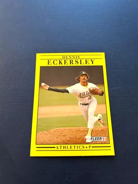 1991 Fleer Baseball Dennis Eckersley 6 Hof Factory Set Break Neuf