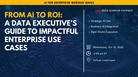 Data And Ai Webinars Live And On Demand Data Science Connect