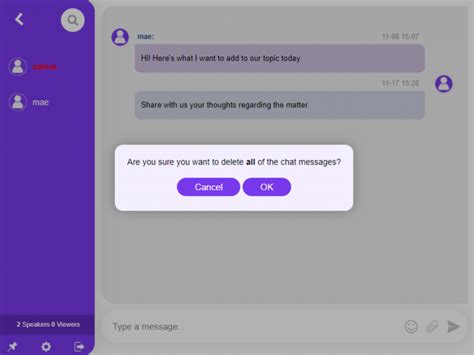 Can You Delete All Messages In A Group And Private Chat Online Group Chat Room Plugin For