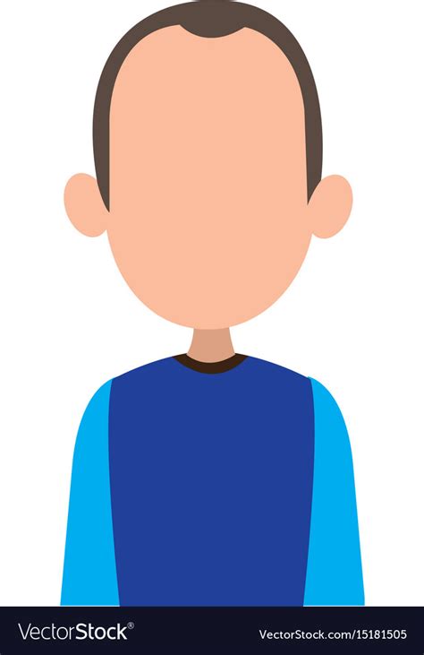 Portrait Man People Faceless Style Image Vector Image