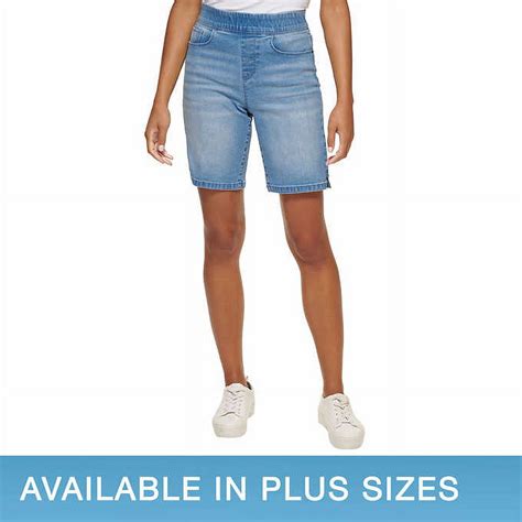 Dkny Womens Plus Size Bermuda Shorts With Elastic Waist