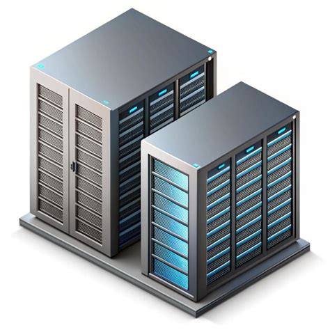 Isometric Server On Background For Data And Tech Designs Premium Ai