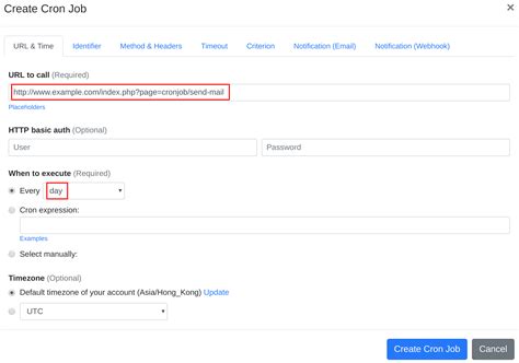 how to set up cron job for xyz email marketing manager