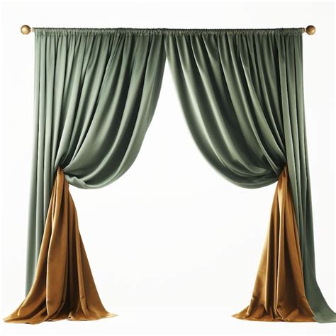 Premium Photo Elegant Window Treatment On White Background