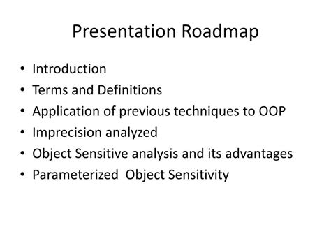 Ppt Parameterized Object Sensitivity For Points To Analysis For Java
