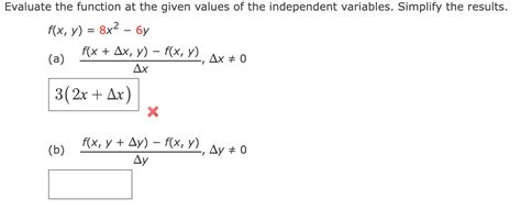 Solved Evaluate The Function At The Given Values Of The