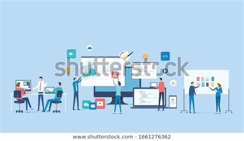 Web Design Mobile Application Design Process Stock Vector Royalty Free