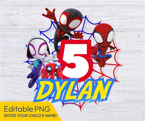 Editable Spidey Png Spidey And His Amazing Friends Birthday Png