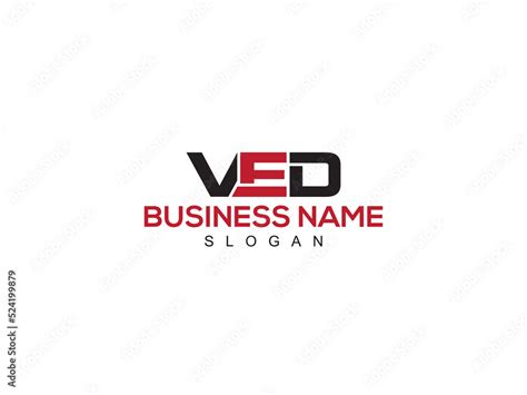 Monogram Ved Logo Letter Vector Letter Ve Ved Logo Icon Design For Your All Business Stock