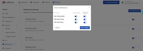 Updating Your Notifications Settings Leadgenius