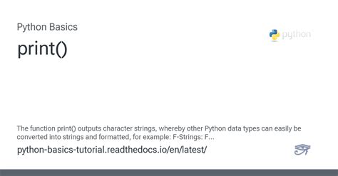 Print Python Basics 2510