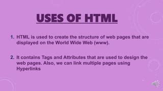 HTML AND XML Ppt Pptx