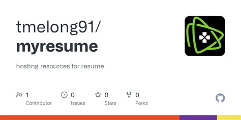 github tmelong91 myresume hosting resources for resume