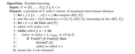 Kruskal Clustering Algorithm Mathematics Stack Exchange