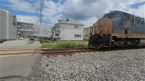 Csx 3125 And Csx 3420 Csx Dpu 7036 With A Coal Drag Csx Lead Engine With One Working Ditch