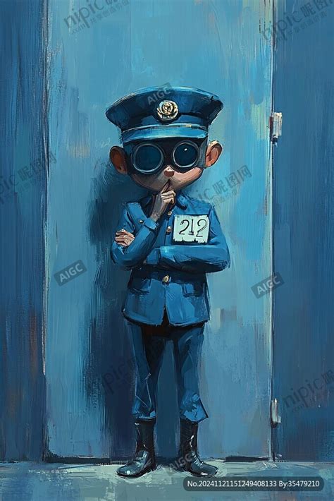 Ai创作图警察插画 手绘保安族 旧社会警察 监狱民警 旧时代警服 二等警士 古代警服 西部战区插画 警种造型 监牢警长 警察叔叔 铁路警察 冀之光插画 昵图网