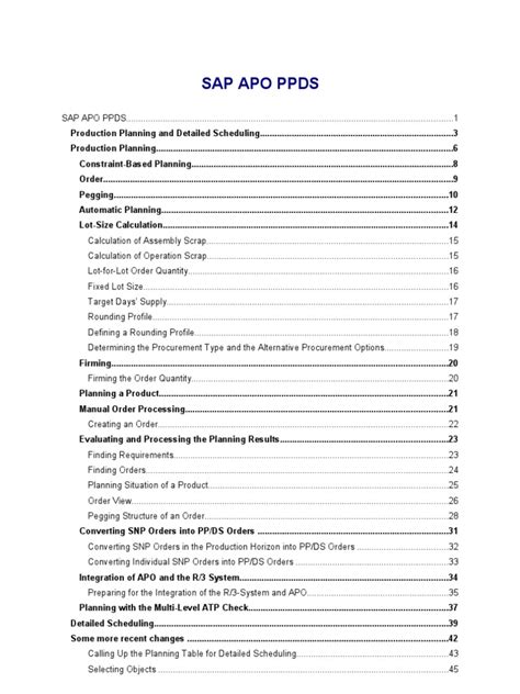 Sap Apo Ppds Pdf Procurement System