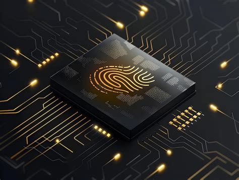 Cuttingedge Microchip With Intricate Circuit Patterns Symbolizing Technological Advancements And