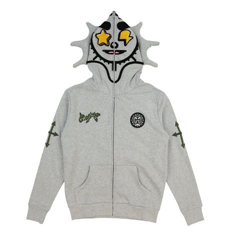 Buy The Glo Man Zip Hoodie Grey Up To 50 Discount