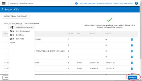 Add Schedule Items Civilpro
