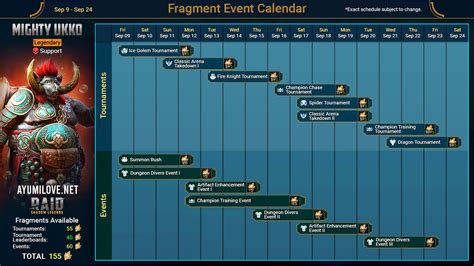 Raid Shadow Legends Fusion Calendar Ruth Wright