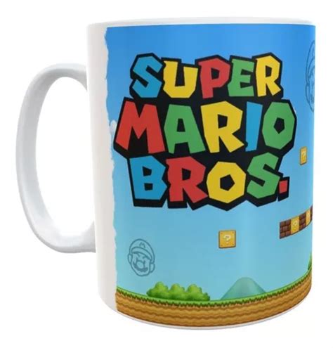 Taza Super Mario Bros Diseño Blanco MercadoLibre