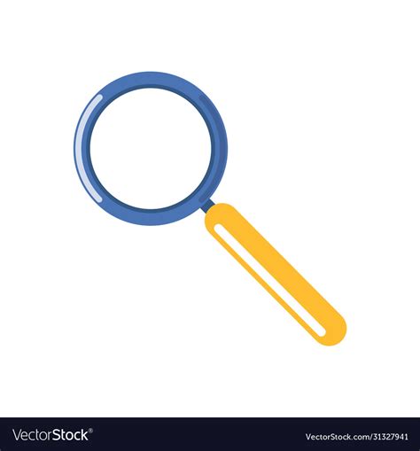 Magnifier Glass Isolated Zooming Tool Icon Vector Image