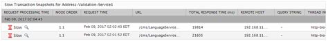detailed diagnostics revealing that an inefficient database query is