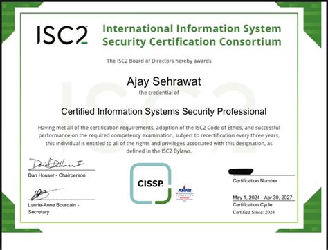 Officially A Cissp Ajay Sehrawat Cissp 25 Comments