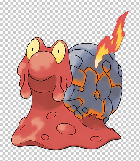 Magcargo Lava Snail With Rock Shell Png Clipart Animation Cartoon
