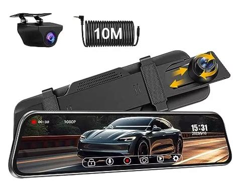 CAMÉRA DE TABLEAU de bord avec caméra de recul double 1080p pour